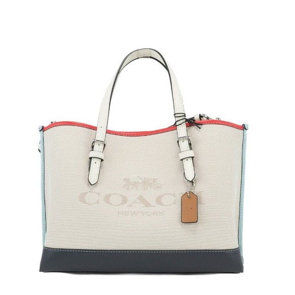 Coach | Bags | Coach Cb65 Mollie 25 Small Canvas Colorblock Tote ...